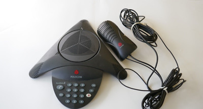 Polycom SoundStation 2 2201-15100-601 Conference phone & Wall Module | eBay