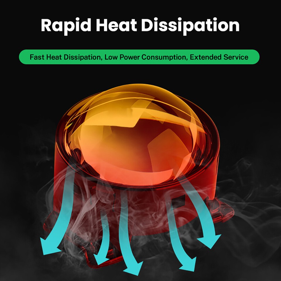 LED Dynamic Devil Eyes Remote Control 3.0'' LED Headlight Projector Len ...