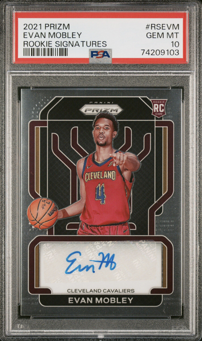 2021-22 Panini Prizm Evan Mobley Rookie Signatures Auto RC PSA 10 GEM ...