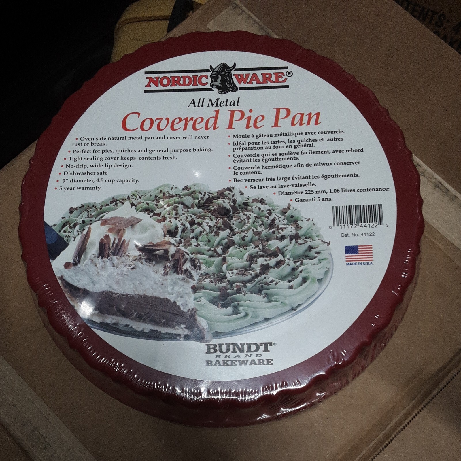 New Nordic ware Covered Pie Pan Red 9" Usa Made Bundt | eBay