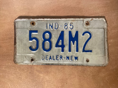 1985 Indiana License Plate Dealer # 584 M2 | eBay