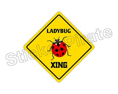 *Aluminum* Ladybug Crossing Funny Metal Novelty Sign 12"x12" | eBay