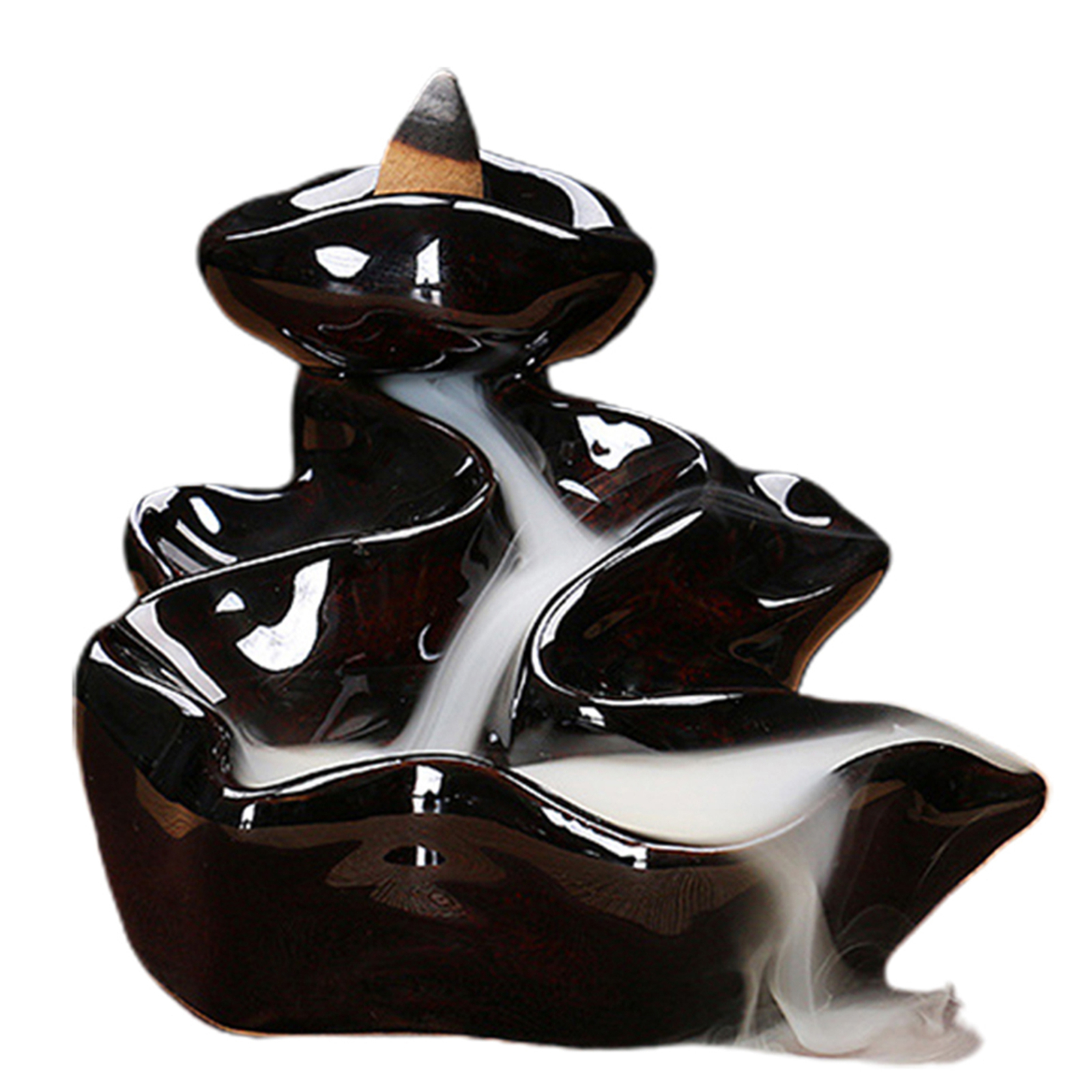 Ceramic Waterfall Backflow Incense Burners Holder Censer Diffuser Home ...