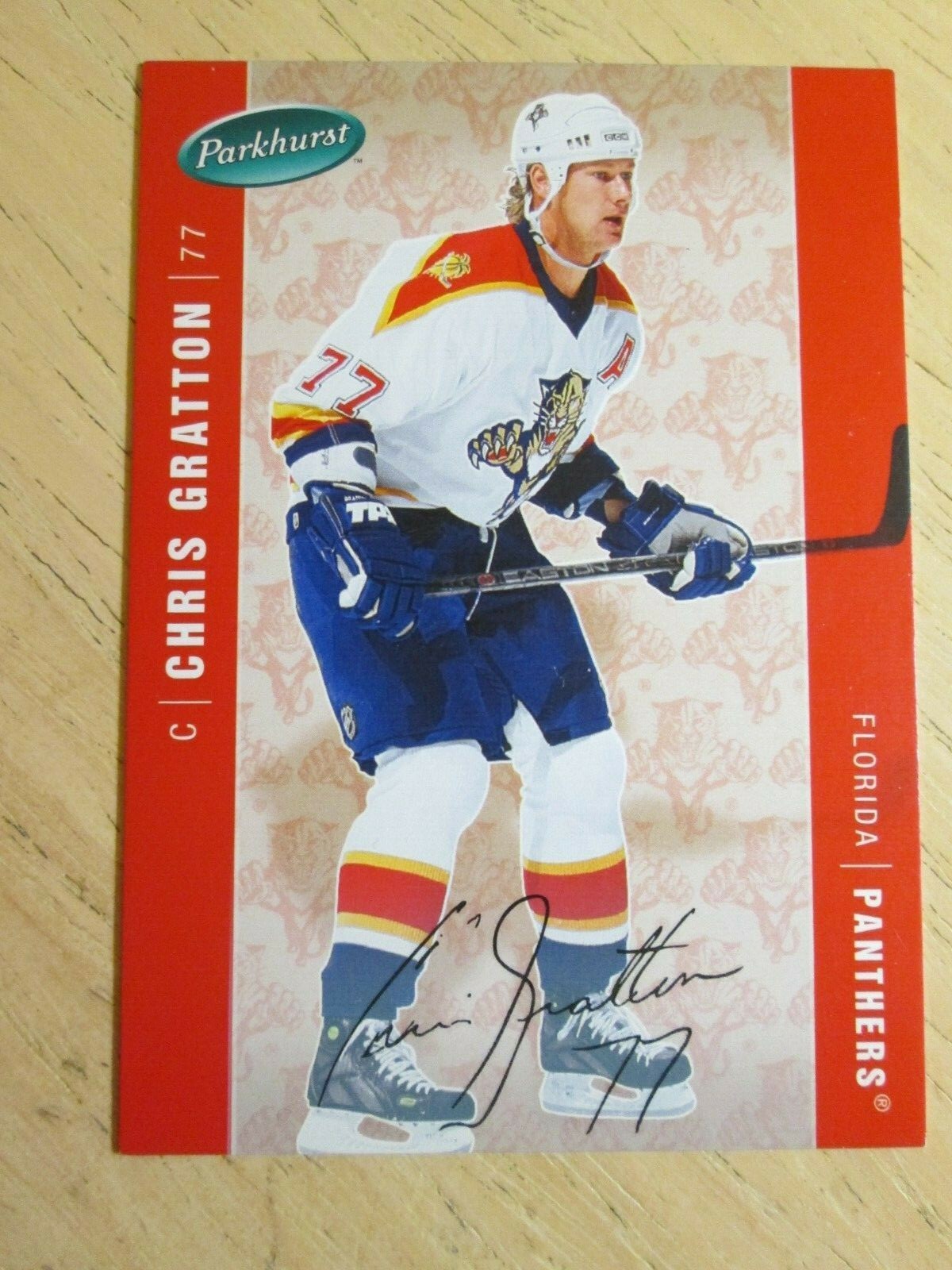 2005-06 PARKHURST FACSMILE, AUTO PARALLEL, CHRIS GRATTON, SER. 58/100 ...