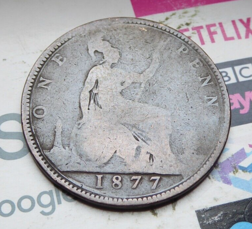1877 Victoria One Penny Bronze Coin Ref/ 5026 See Photo,s ; | eBay