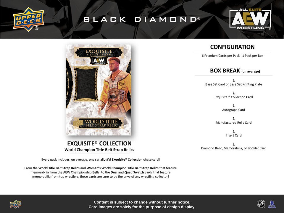 2024 Upper Deck AEW Black Diamond Wrestling Hobby Box | eBay