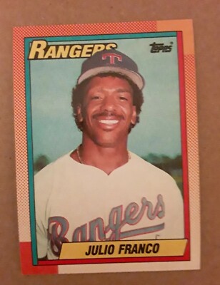 1990 Topps Julio Franco baseball card #550. Texas Rangers. | eBay