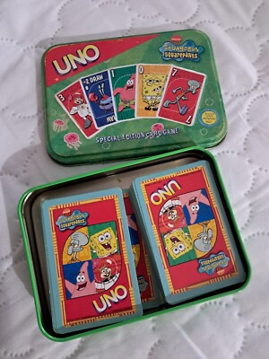 Vintage 2002 UNO SpongeBob SquarePants Special Edition Card Game ...