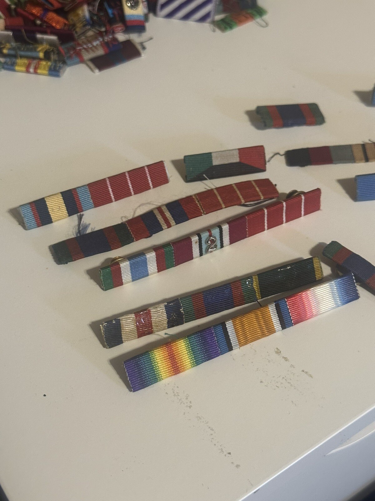 Large Lot Of WWI - 1990s Ribbon Bars. See Photos - Undress Ribbon Bars ...