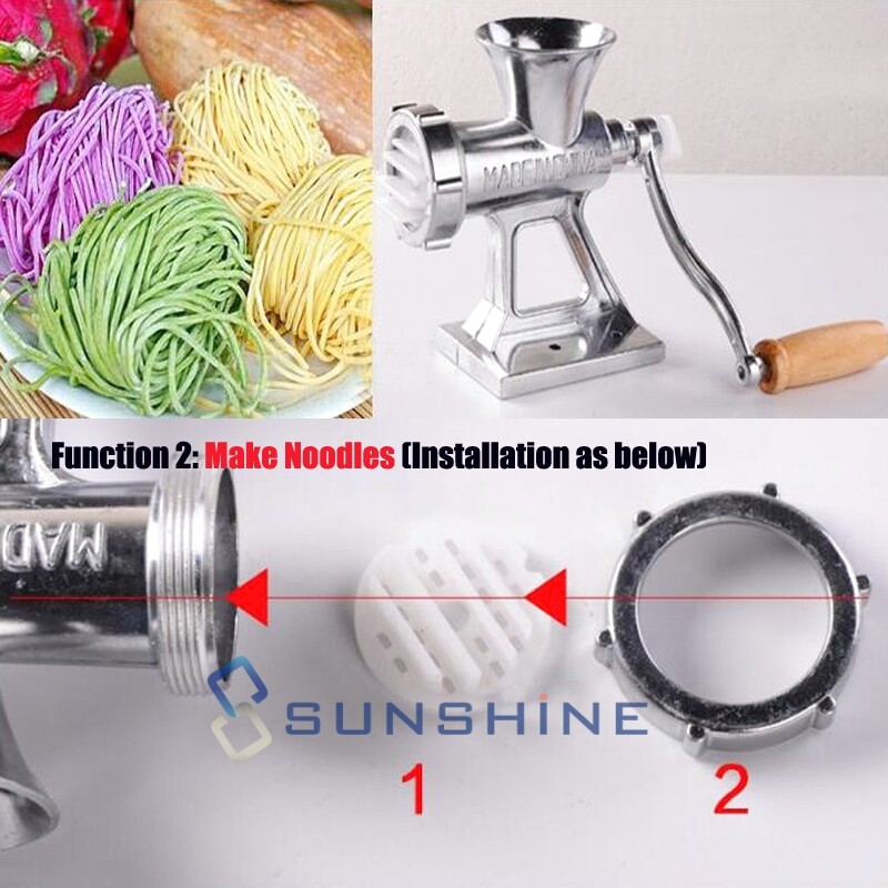 Heavy Duty Table Top Meat Grinder Hand Crank Mincer Sausa Filler Food ...