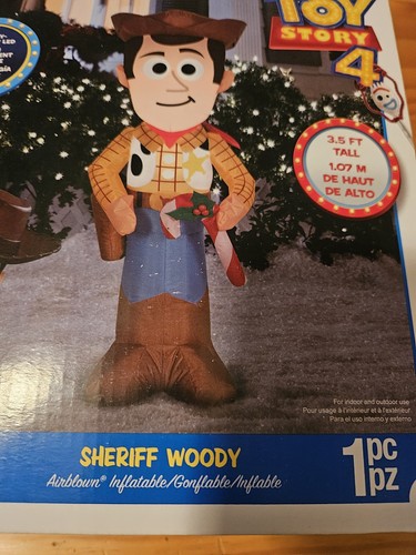 Christmas Toy Story 4 Woody Airblown Inflatable - Lights Up! 3.5 feet ...