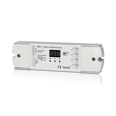 4CH 5A/CH Constant Voltage DMX512 & RDM Decoder RGBW Controller 4 ...