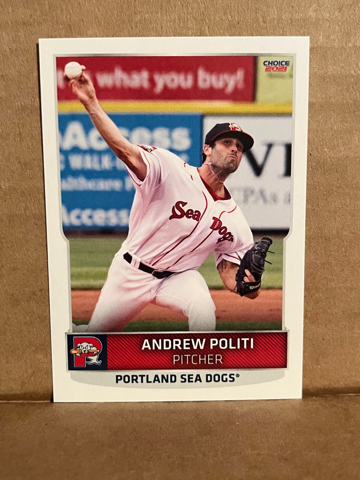 Andrew Politi 2021 Portland Sea Dogs Team Card Red Sox | eBay