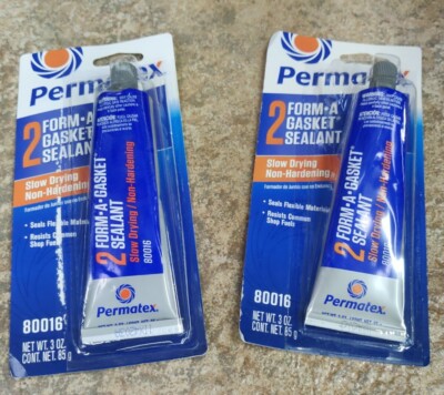 2 pk PERMATEX 80016 FORM A GASKET Automotive Marine SEALANT NON ...
