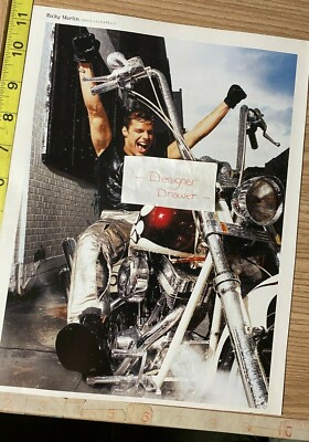 Ricky Martin Photo Photograph On Chopper Motorcycle Scene | eBay