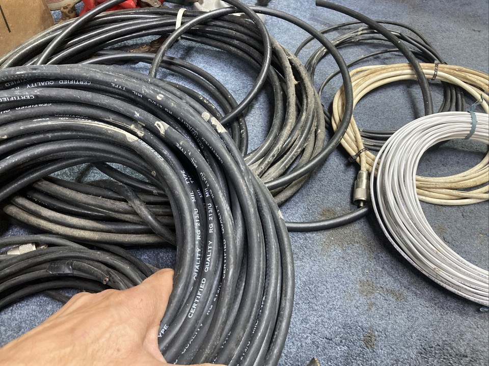 Huge Lot Vintage Amateur Ham Radio Components Cables Connectors Coax 50 ...