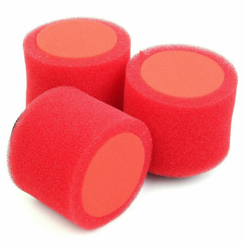 Red+Black Foam Air Filter Straight 58MM For Motorcycle Scooter Bike ...