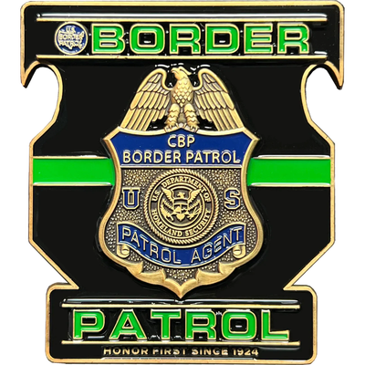 Border Patrol Agent Bottle Opener Challenge Coin hand painted thin ...