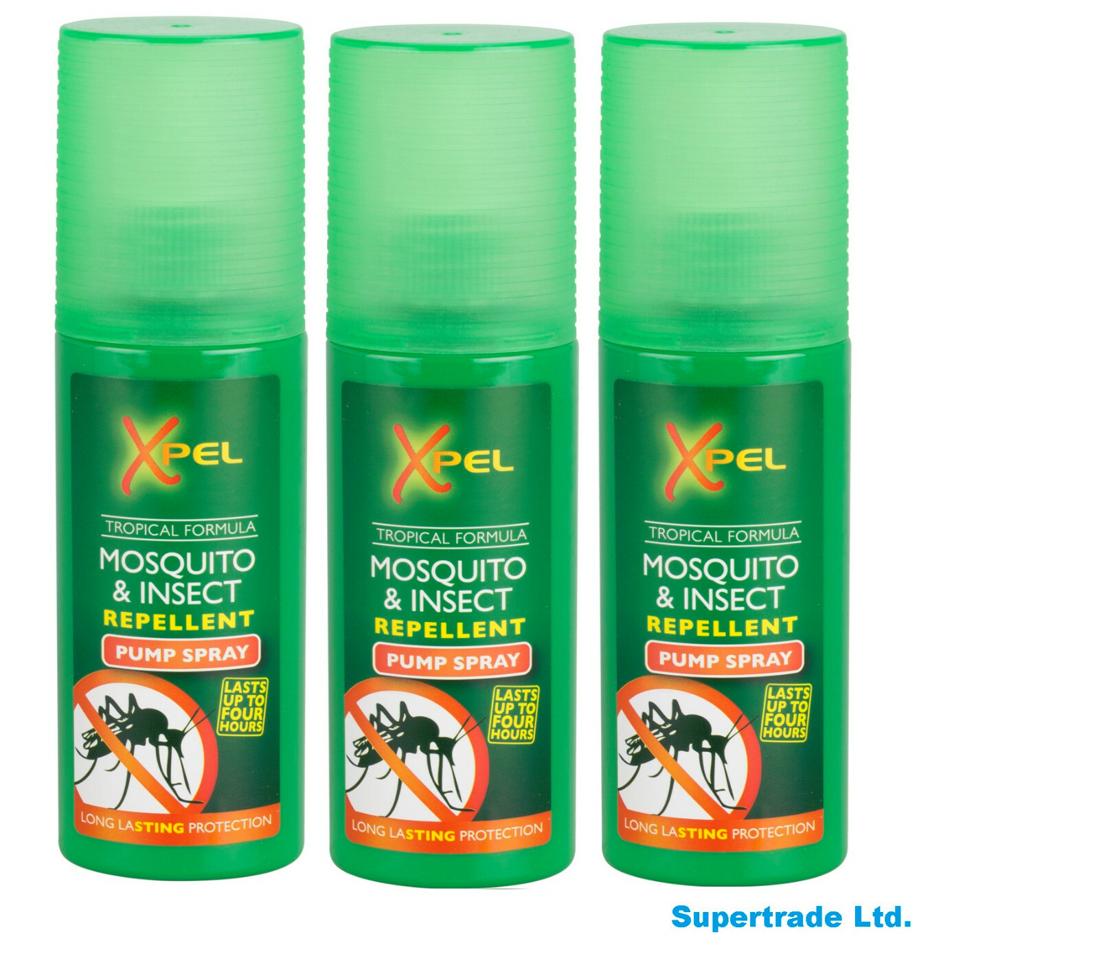 Xpel Mosquito & Insect Repellent Pump Spray Tropical Formula 70ml X 3 ...