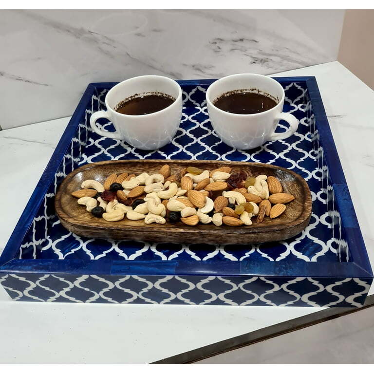 Handcrafted Breakfast tray Handmade Bone Inlay Decorative trays ...