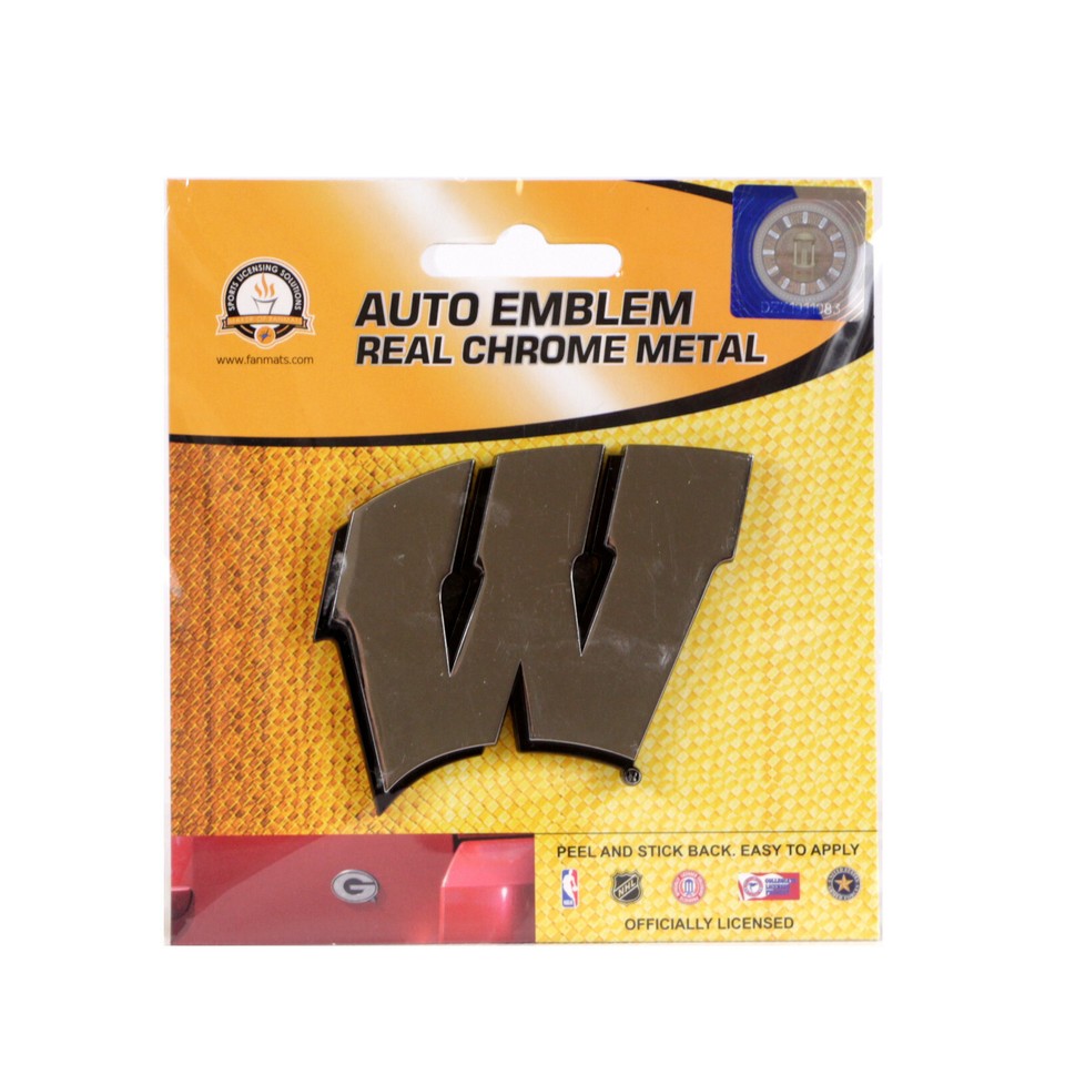 New NCAA Wisconsin Badgers Real Chrome Metal Car Truck Auto 3D Emblem ...