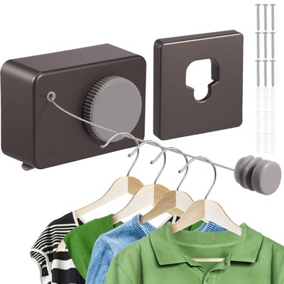 Retractable Clothesline 4.2M Indoor Outdoor Heavy Duty Clothes Line⌖ | eBay