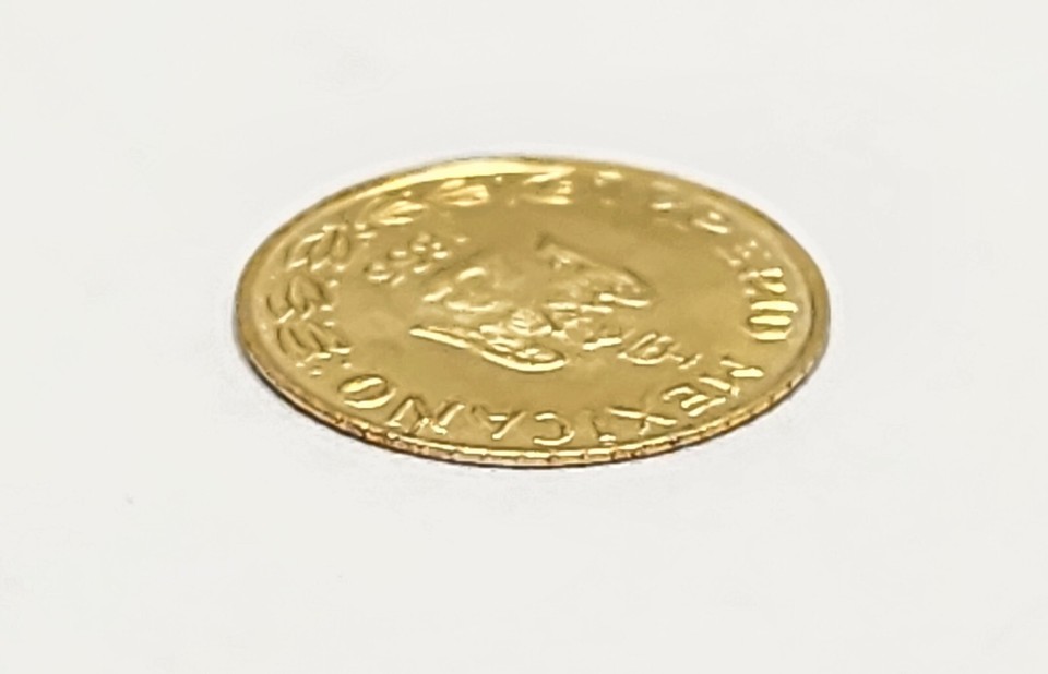 1865 Imperio Mexicano Maximiliano I de Mexico Wedding Token Small Gold ...