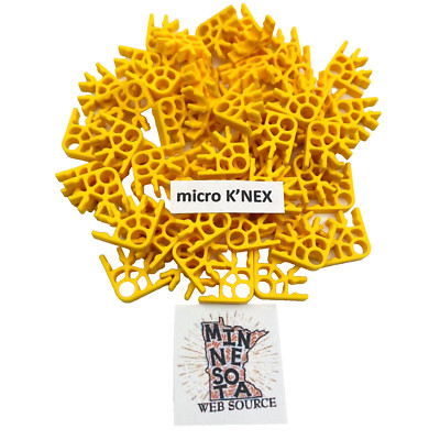 100 MICRO K’NEX Yellow Connectors 3‑Way – Small Tiny Mini Parts | eBay