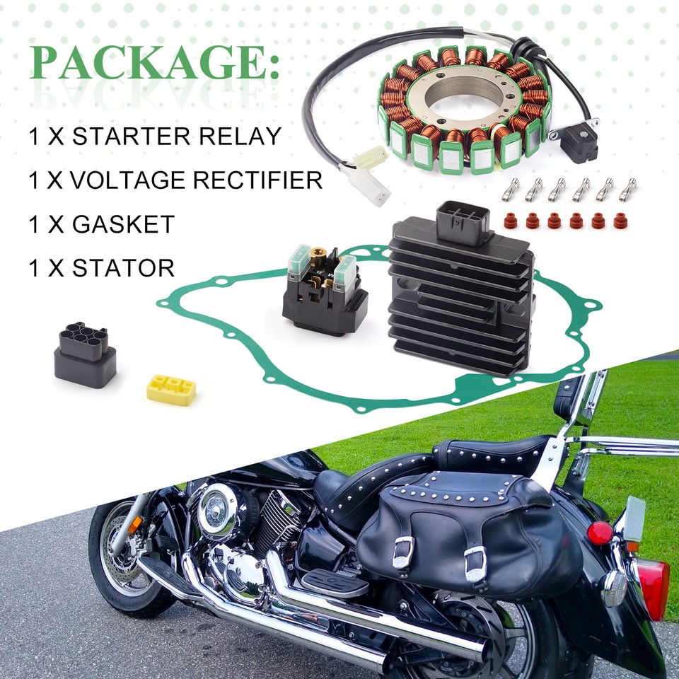 Stator Relay Rectifier W Gasket for Yamaha Vstar 1100 XVS1100 Custom ...