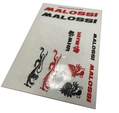 Malossi Aufkleber / Sticker Set ca. 17 x 11cm für Roller / Mofa / Moped ...