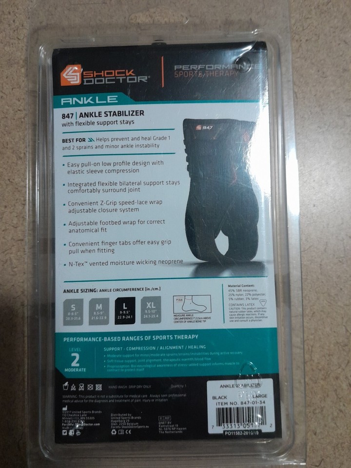 Shock Doctor 847 Ankle Stabilizer - preowned LARGE | eBay