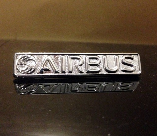 Pin AIRBUS Rectangle Lapel for Pilots Crew silver pin A320 A330 A340 ...