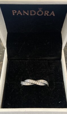 New Authentic Pandora Ring Twist Of Fate Sterling Silver ring 190892CZ ...