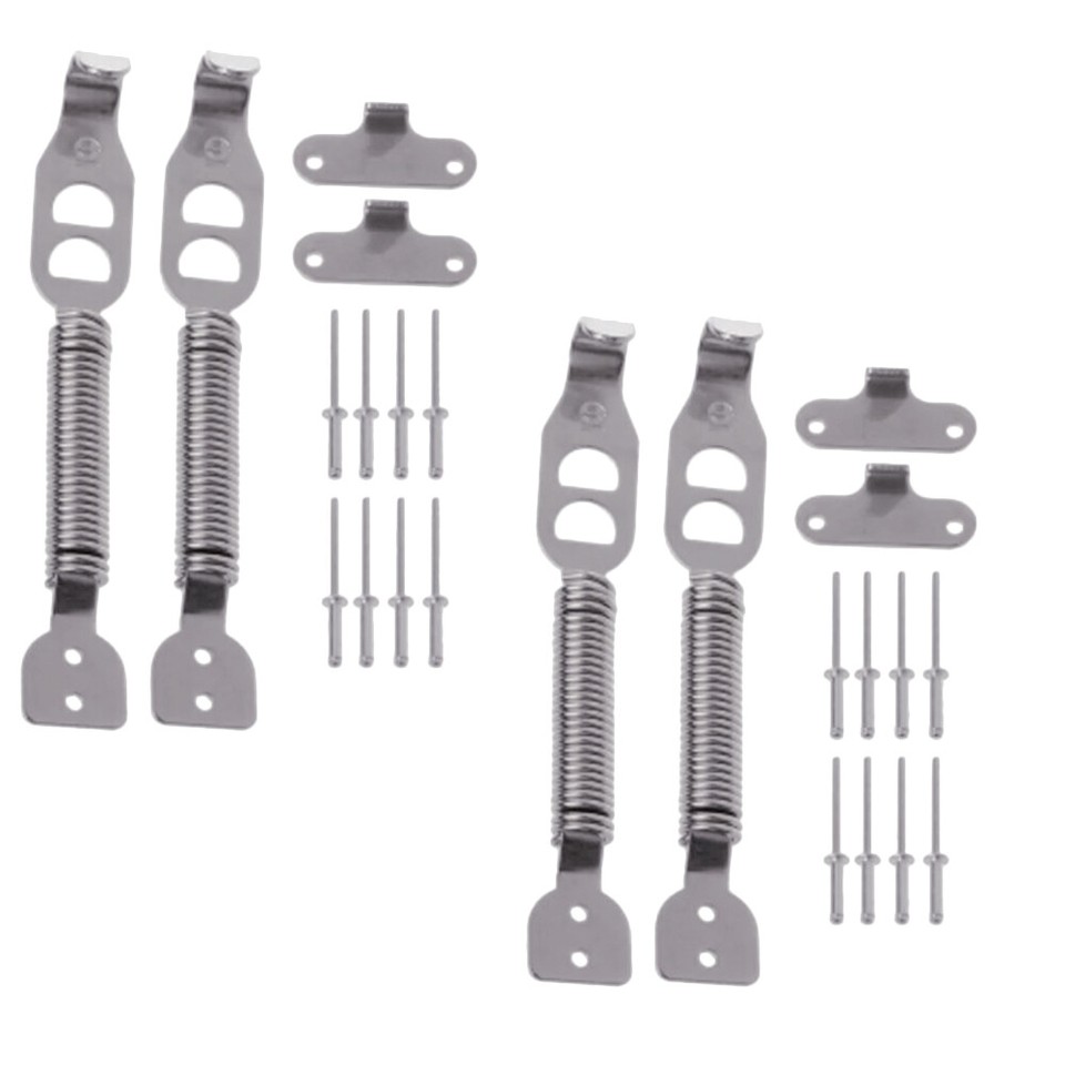 2X Spring Bonnet Hood Catches Pins Clamp Locks Road Track Race Drift ...