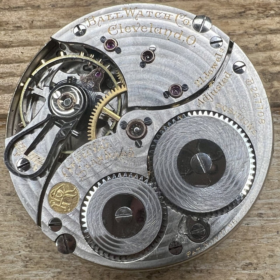 16s BALL Pocket Watch Movement - Grade Official Standard - 21 Jewels ...