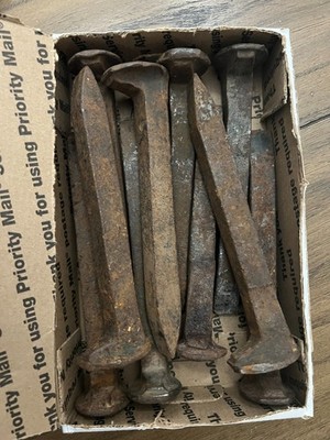 Lot of 5 Railroad Spikes Crafts Weld Art Forging Collecting High Carbon ...