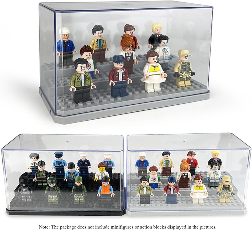 3 Steps Building Blocks Acrylic Display Case Box for Minifigures ...