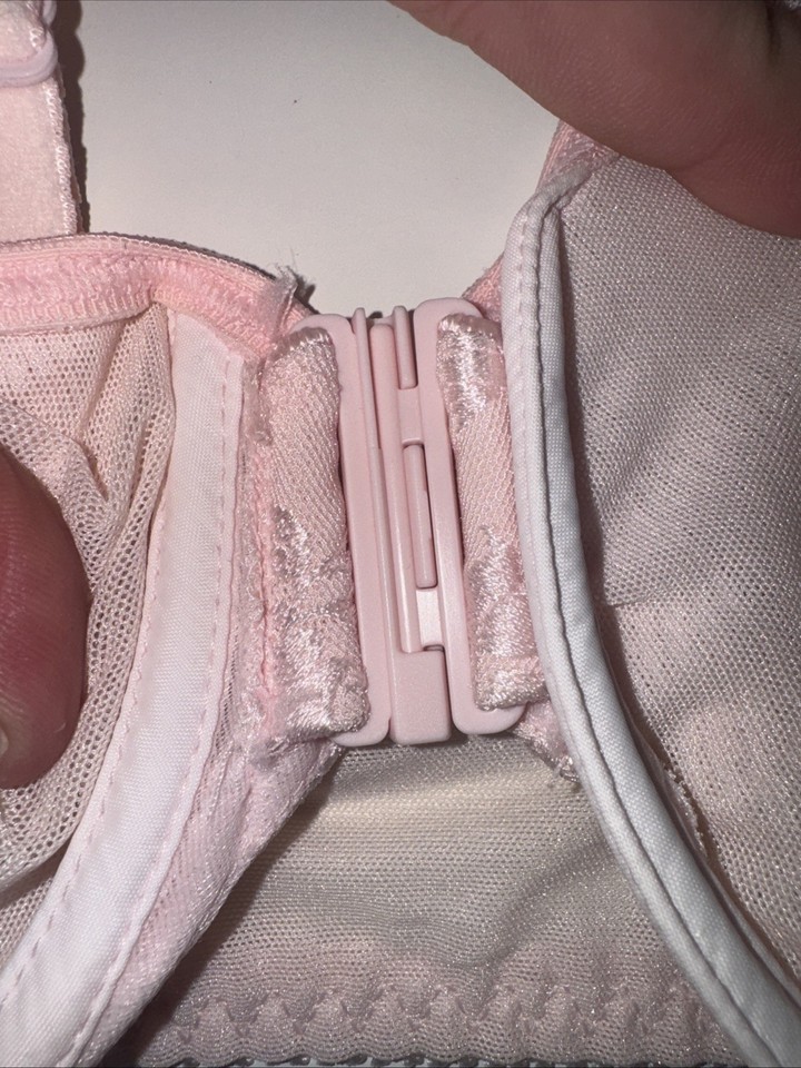 VINTAGE PINK OLGA UNLINED RACER BACK BRA 40D FRONT CLOSURE STYLE 35097 ...