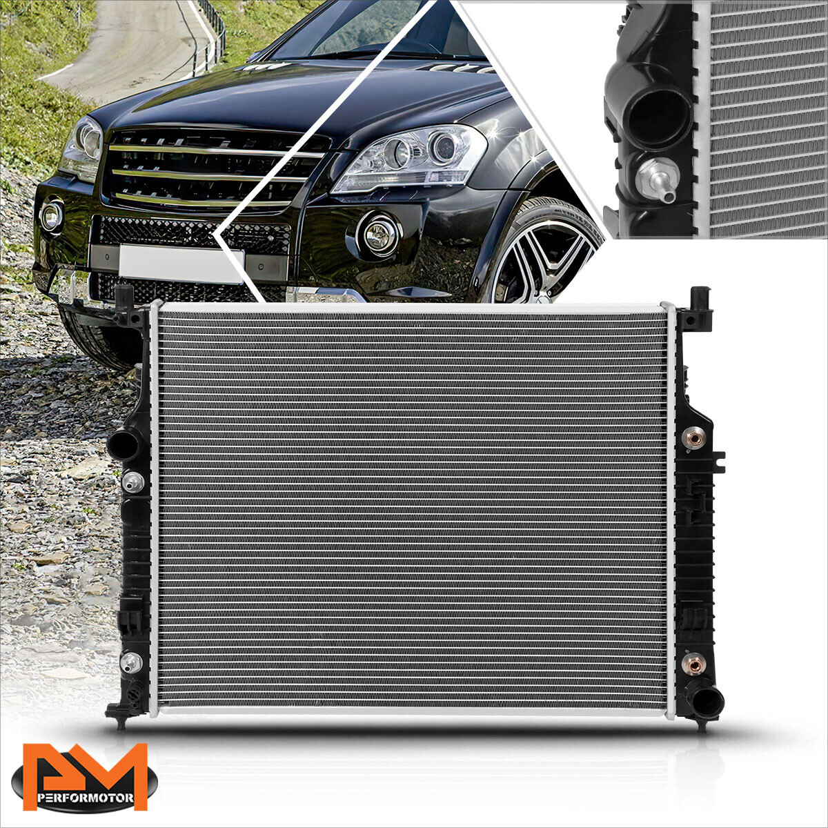 Aluminum OE Style Radiator for 06-12 Mercedes-Benz ML350 500 R350 R500 ...