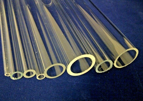Clear Plastic Acrylic Perspex Tube 100mm 200mm 300mm lengths 5mm - 25mm ...