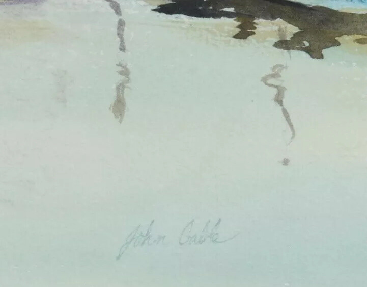 John Jack Gable Original Watercolor 1985 Kennebunkport MA “Days End ...