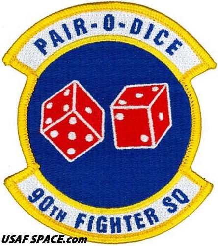 USAF 90TH FIGHTER SQ -90 FS- PAIR O DICE- Elmendorf AFB, AK - ORIGINAL ...