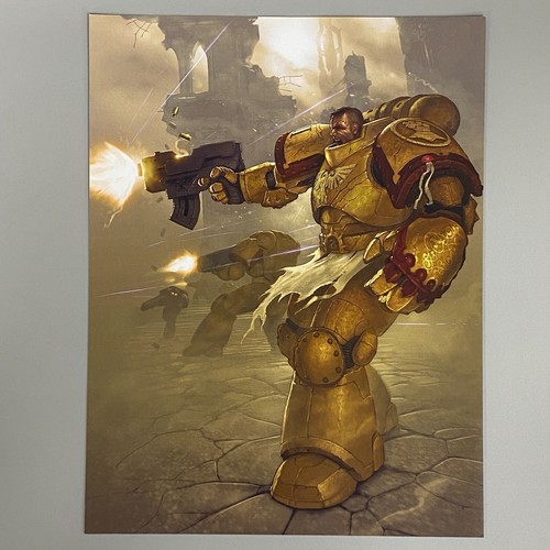 IMPERIAL FISTS ADEPTUS ASTARTES SPACE MARINE ART PICTURE POSTER ...