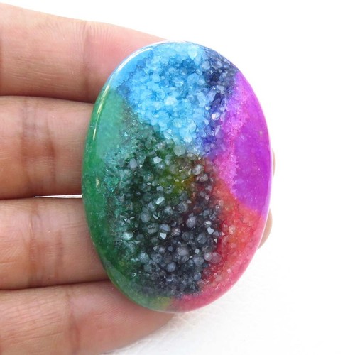 Multi Solar Quartz Gems 48x34mm Natural solar Quartz Cabochon Oval ...