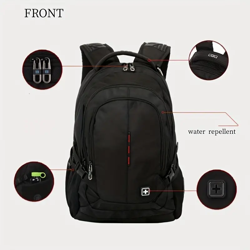 SUISSEWIN Waterproof Laptop Backpack School Bag with Multiple ...
