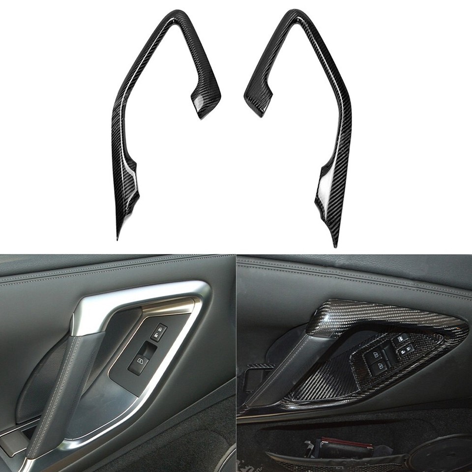 Real Carbon Fiber Interior Door Handle Frame Cover Trim For Nissan R35 ...