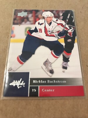 2009-2010 Upper Deck Player card Nicklas Backstrom Washington Capitals ...