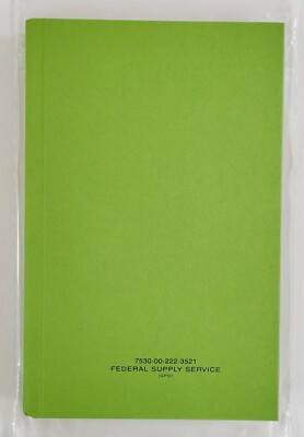 Green Military Log Book Record Memorandum 5 1/4"x8" Blue Line College ...
