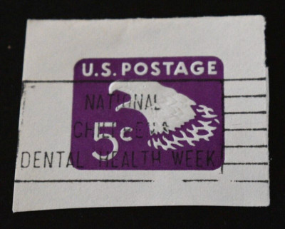 1968 US Stamp Scott #U553 - 5 Cent Eagle Envelope Cut | eBay