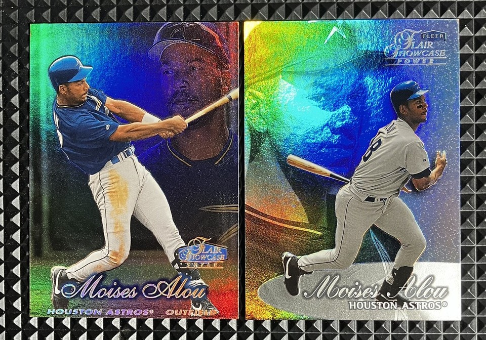 1998-99 Moises Alou 2 Card Lot Flair Showcase Showdown Expos Astros ...
